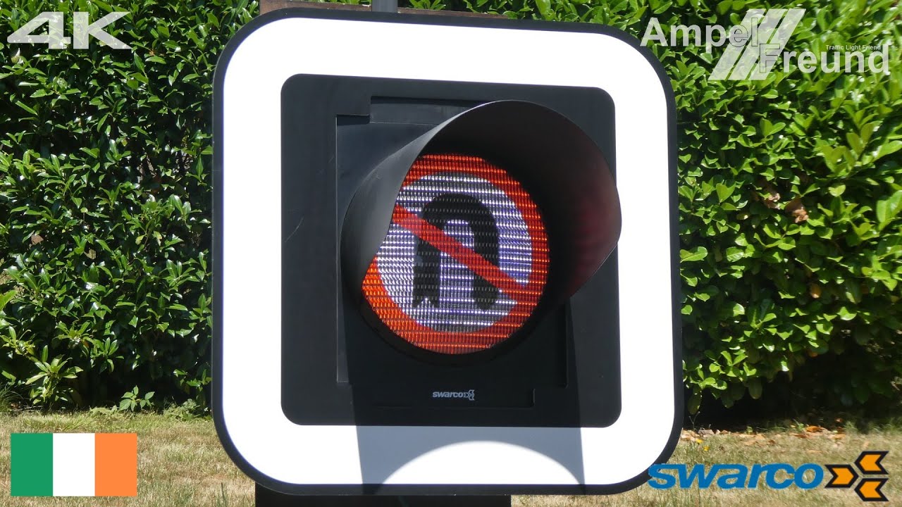 [4K] SWARCO Futura with LED Regulatory Sign "no U-Turn" Ø300 - YouTube