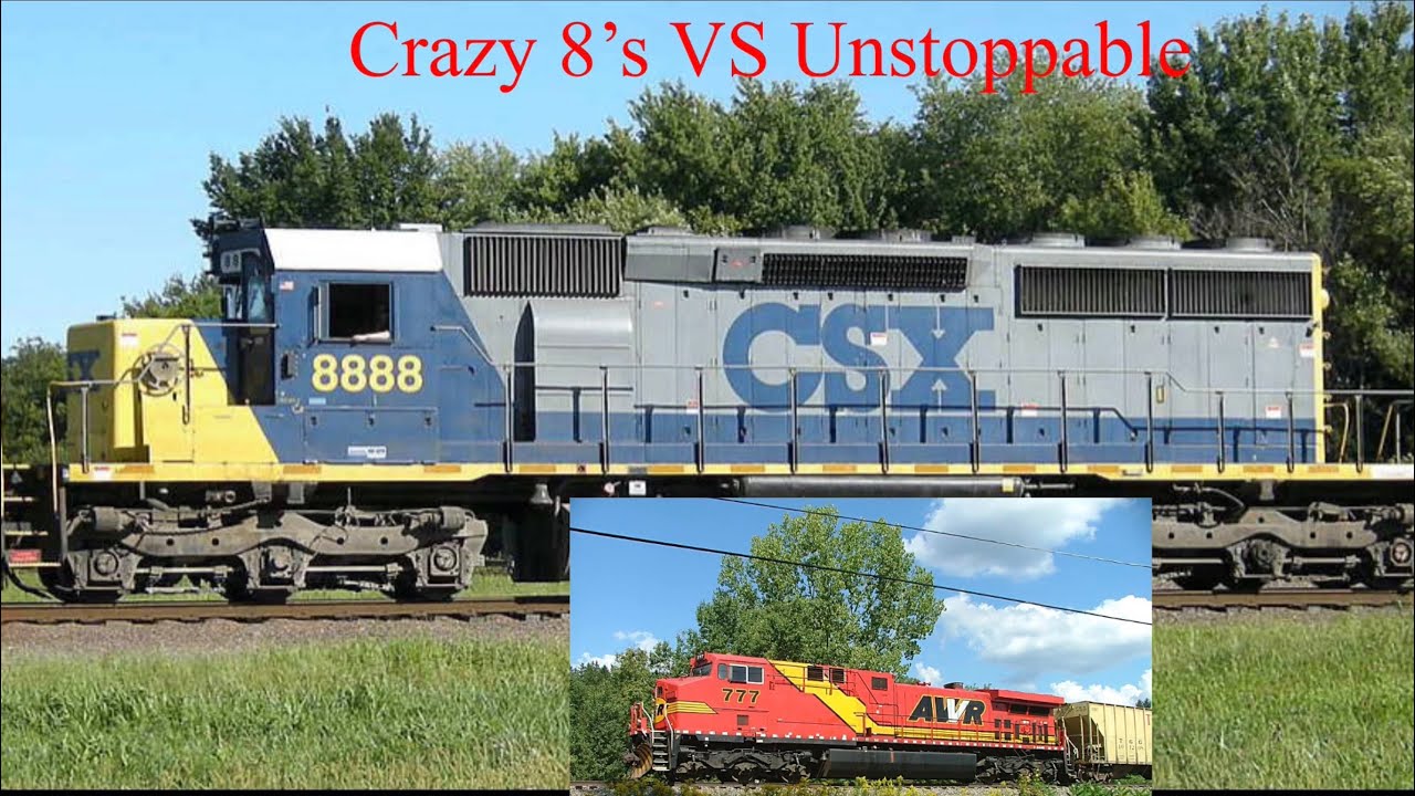 CSX 8888 & AWVR 777 But I Added The Thomas The Tank Engine Runaway ...