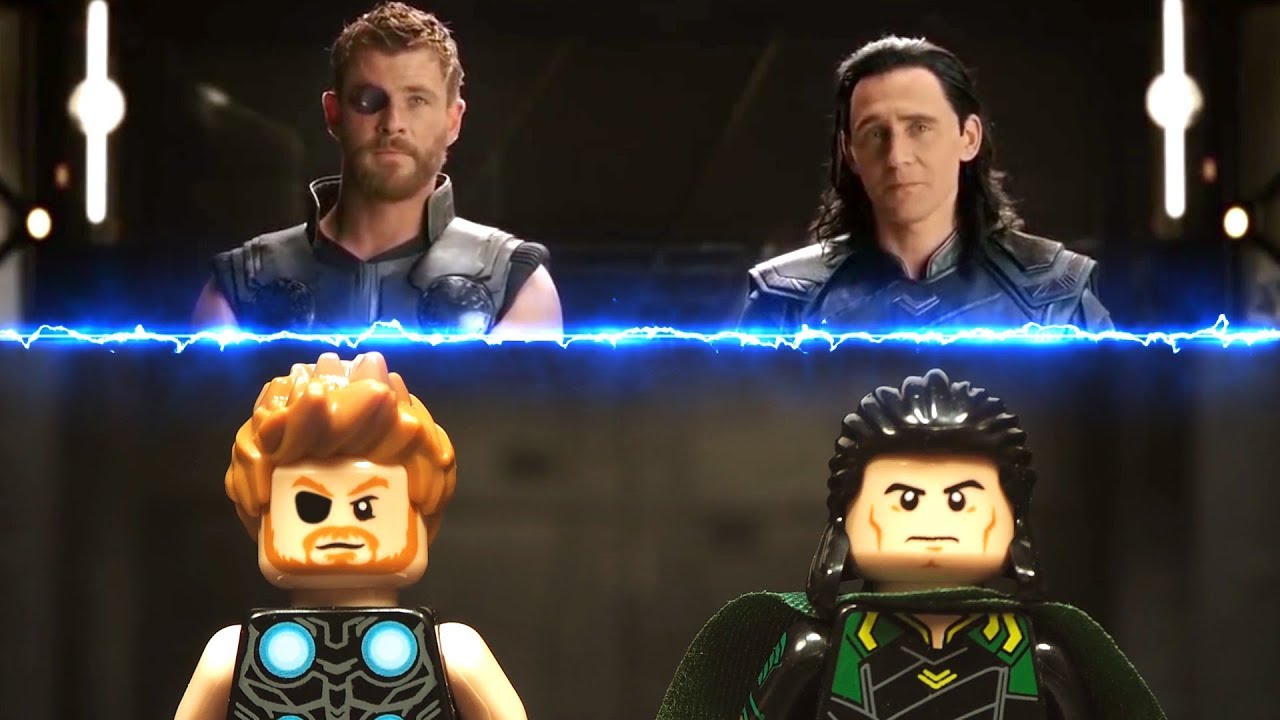 Thor Ragnarok End Credit Scene Lego Stop Motion Side by Side Comparison ...