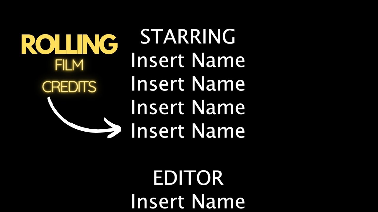 How to Make Rolling Credits - Premiere Pro Tutorial - YouTube