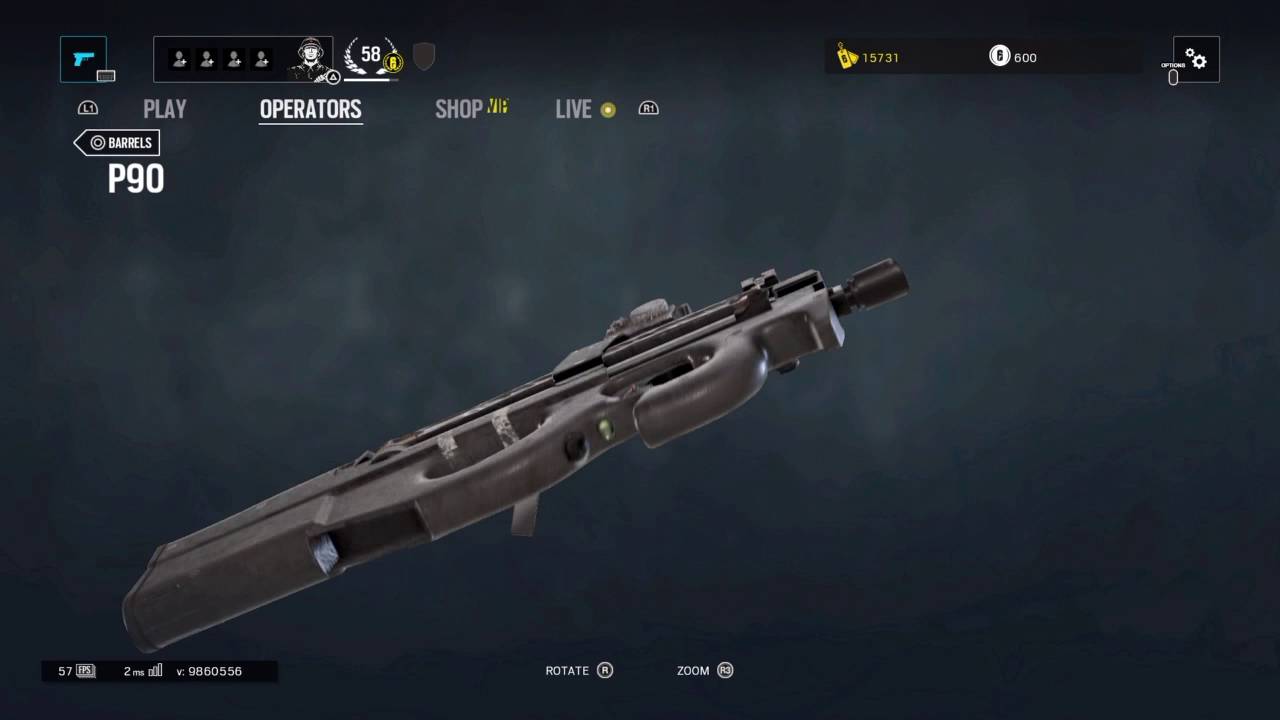 R6S P90 Looks the same with or without muzzle brake - YouTube