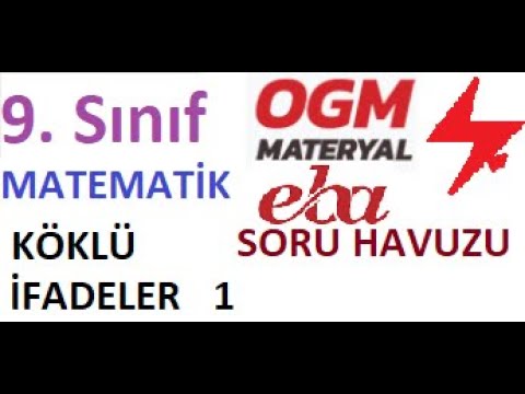 9. Sınıf | Köklü İfadeler İçeren Denklemler Test 1 | EBA | OGM Materyal | Kazanım Bazlı Soru Havuzu