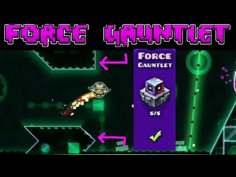 Geometry Dash - Force Gauntlet(all levels + all Coins) - YouTube