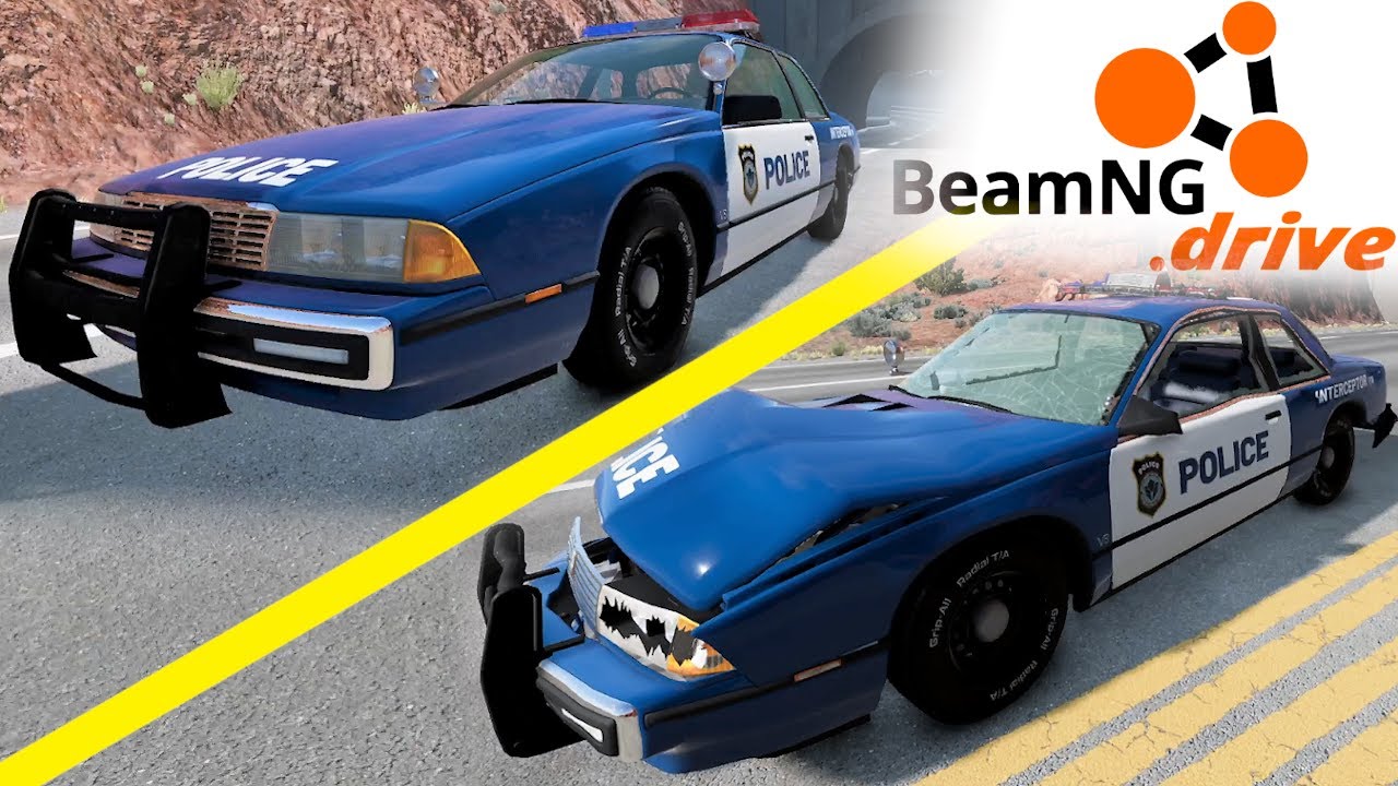 Crazy BeamNG Police PIT Manoeuvre Car Review 17 - YouTube
