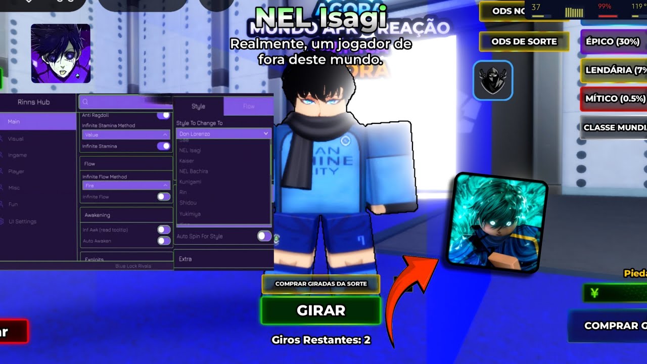 [⚽️UPD] Blue Lock Rivals SCRIPT NOVO! NEL RIN, AUTO GK, KAISER ...