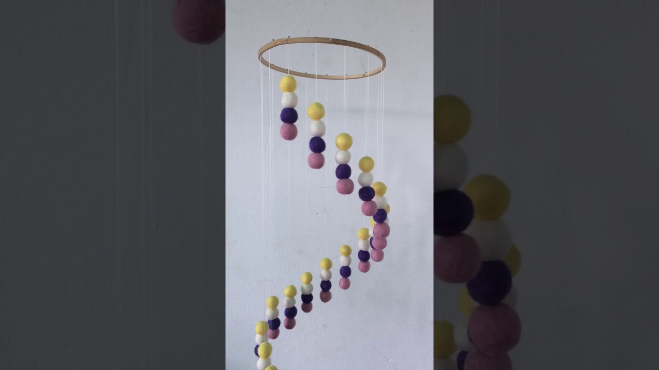 Felt Ball Nursery Baby Mobile - YouTube