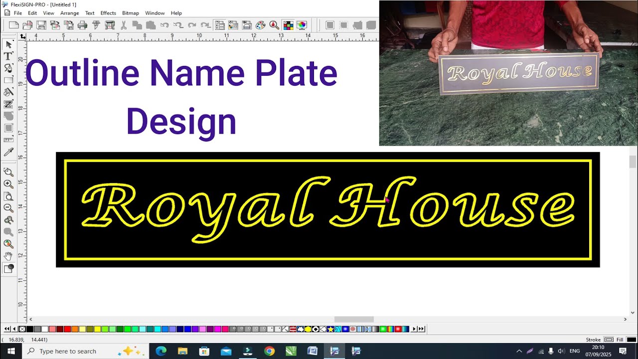 Flexi outline name plate !! Name kaise banate hai - YouTube