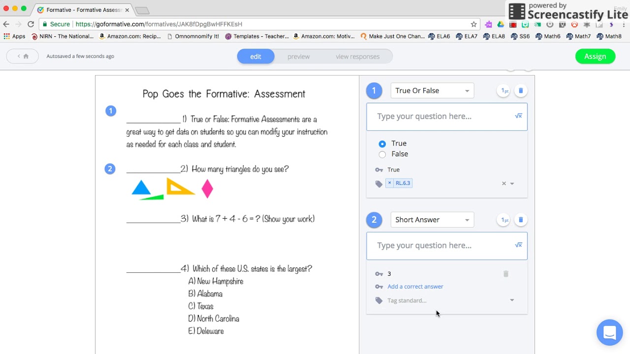 GoFormative: Creating and Assigning a Formative Assessment - YouTube