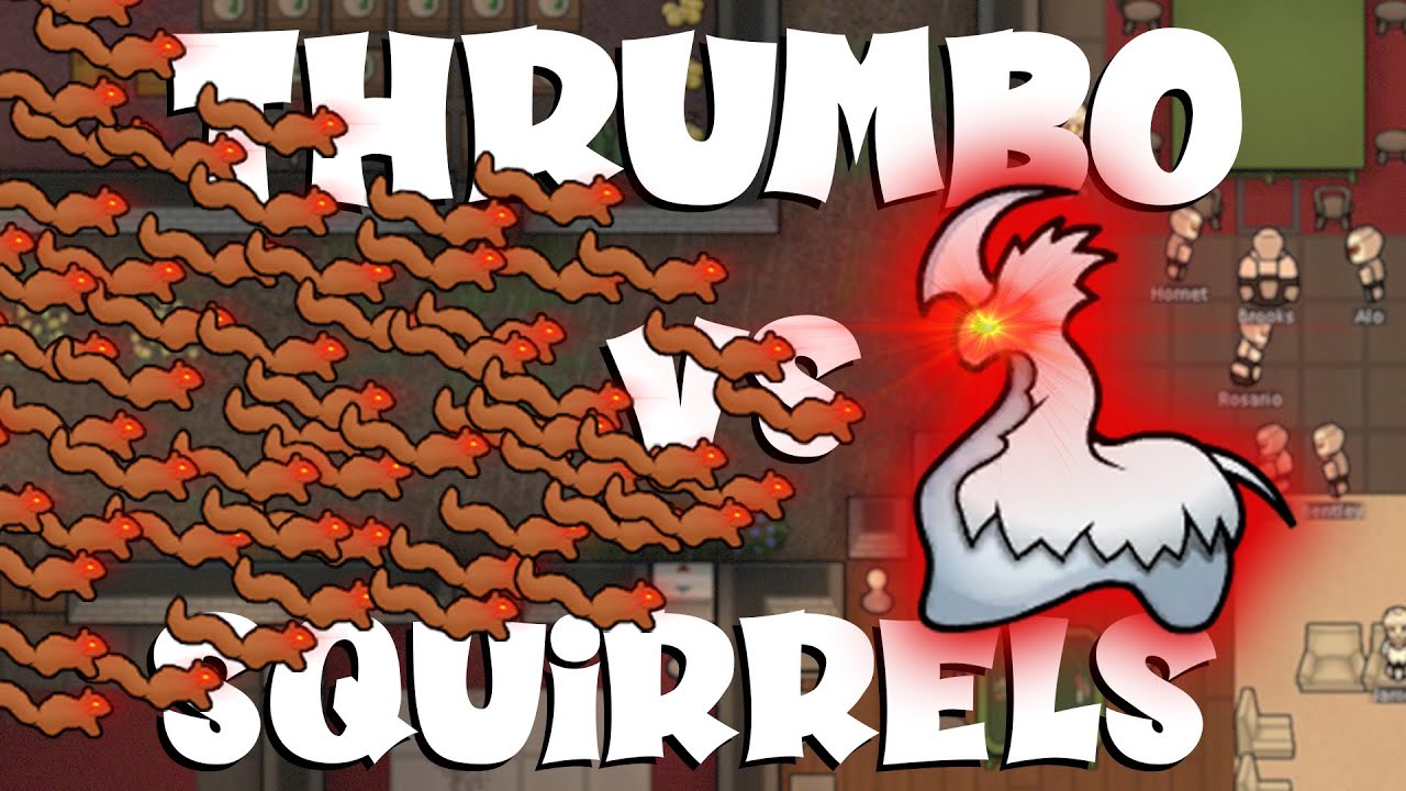73 Squirrels vs 1 Thrumbo | Rimworld - YouTube