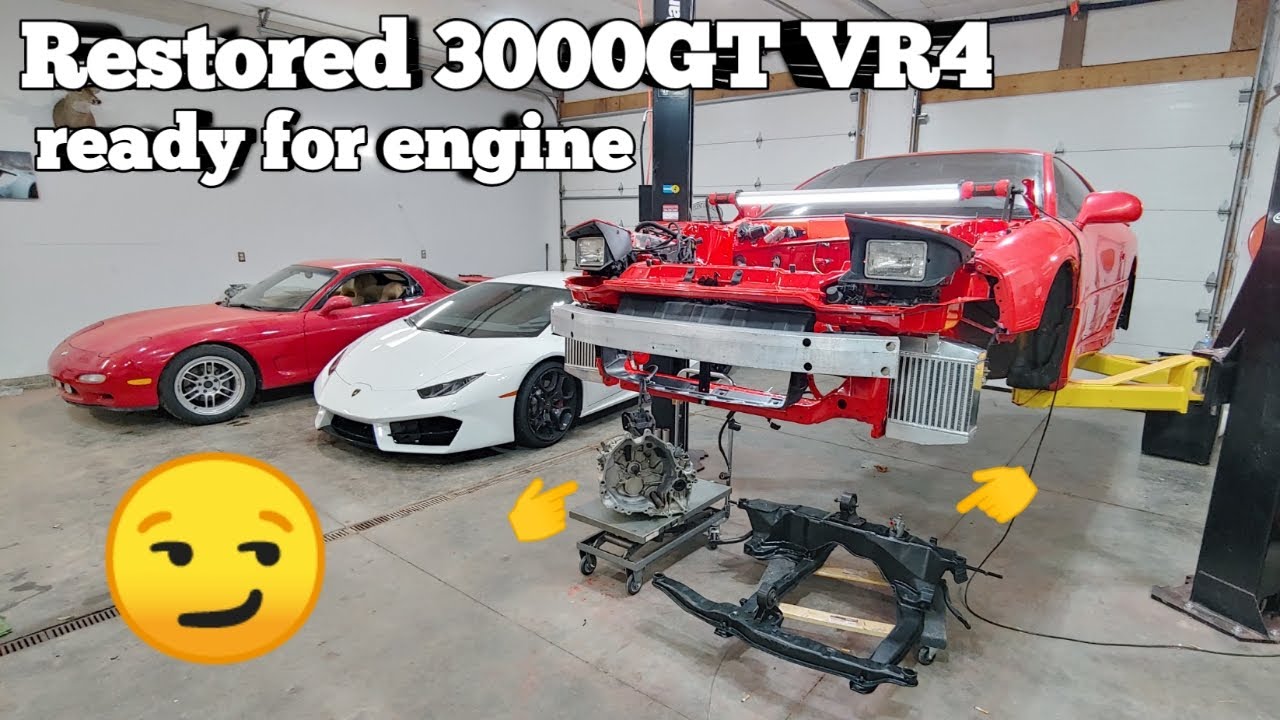 3000gt vr4 tranmission and subframe ready for engine - YouTube