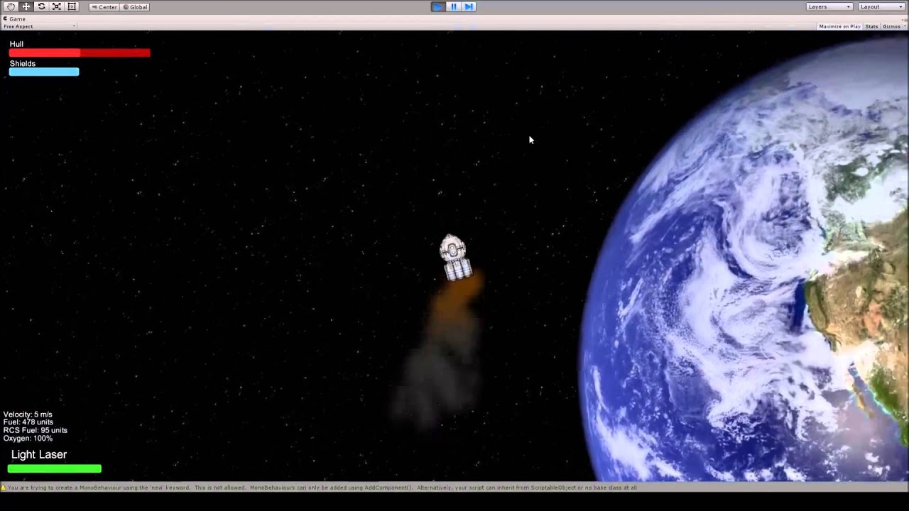 Unity - 2D Space test - YouTube