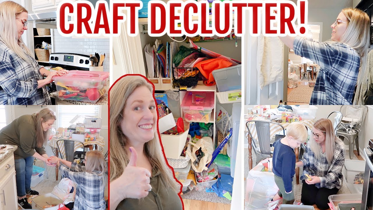 DECLUTTERING THOSE CRAFTS!! CRAFT CLOSET DECLUTTER!! CLOSET DECLUTTER ...