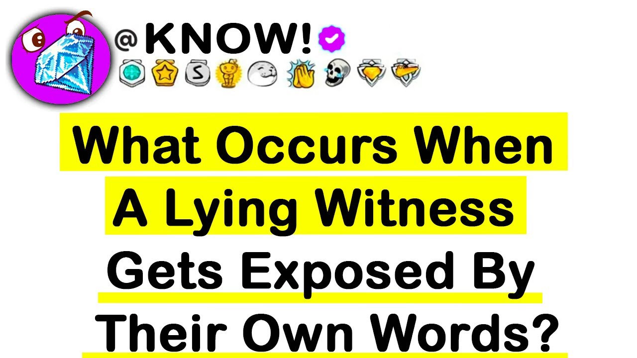 What Occurs When A Lying Witness Gets Exposed By Their Own Words? - YouTube