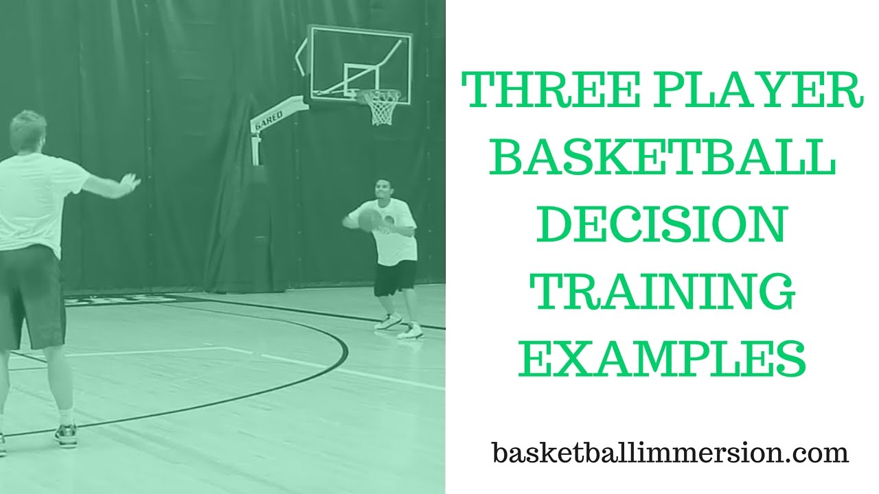 Three Player Basketball Decision Training Shooting Examples - YouTube