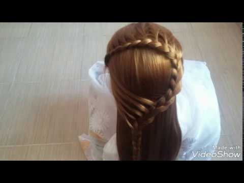 Saç Örgü Modelleri ~ Düz Saç Üzerine Taç Örgü...Kış Saçları