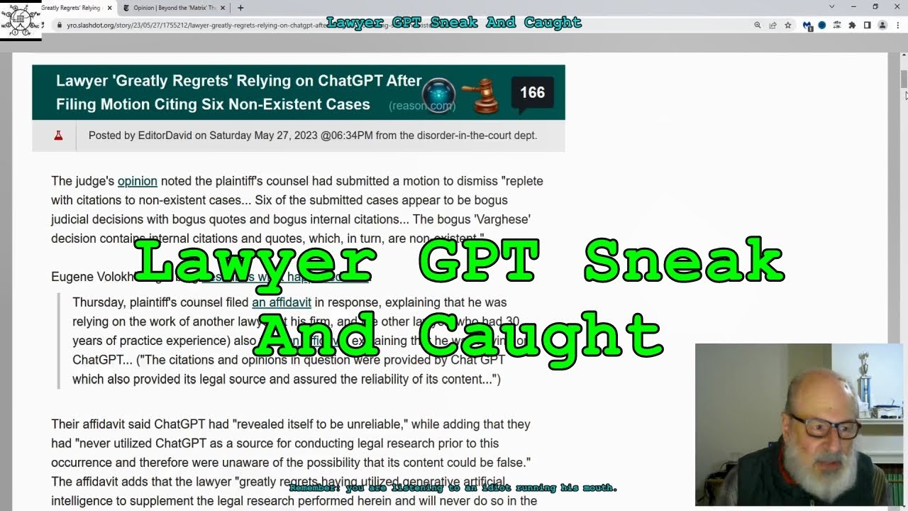 Lawyer GPT Sneak And Caught - YouTube