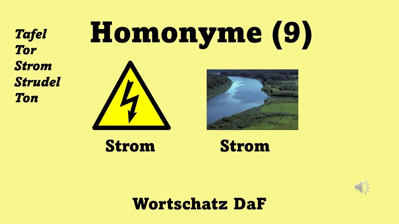 Homonyme 9, Wortschatz Deutsch - YouTube