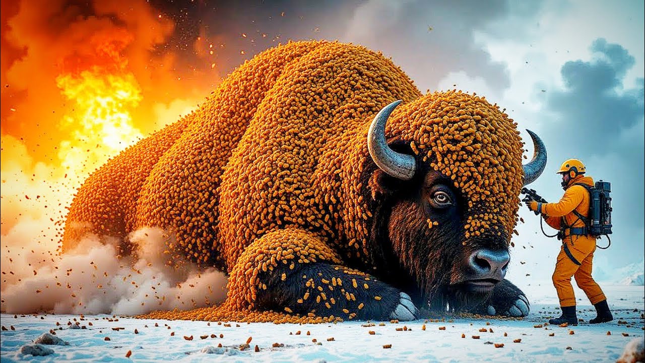 Rescue Mission: Saving an American Bison Covered in Bees - YouTube