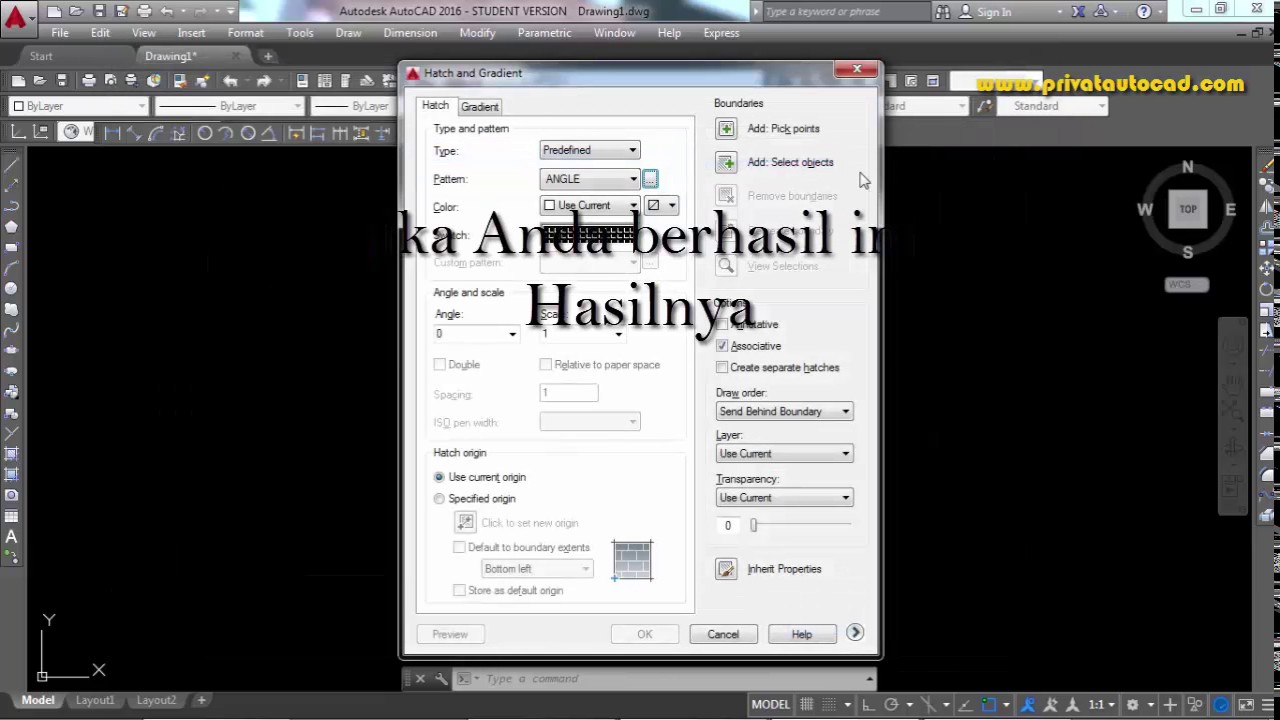 hatch custom autocad - YouTube