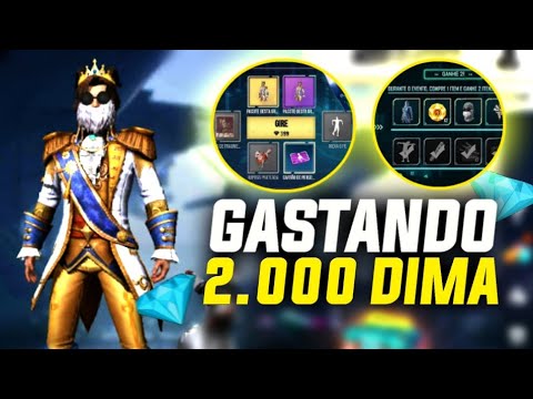 GASTANDO MAIS DE 2000 DIMAS NO FREE FIRE. - YouTube