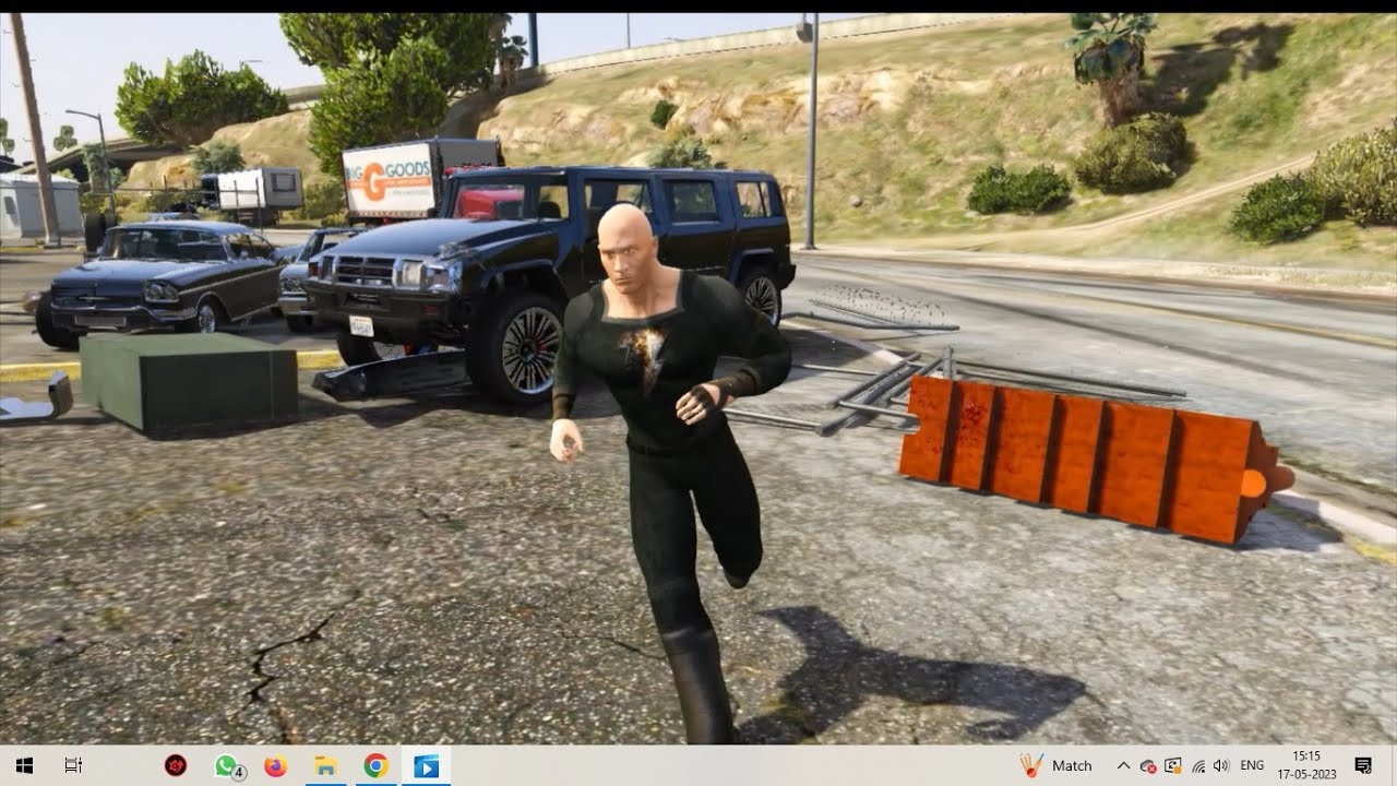 GTA 5 BLACK ADAM IN THE CITY - YouTube