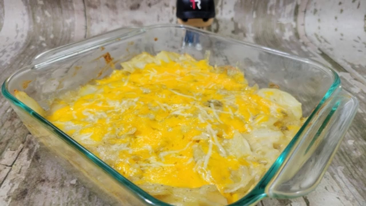 How to Make Green Chili Potatoes Au Gratin - YouTube
