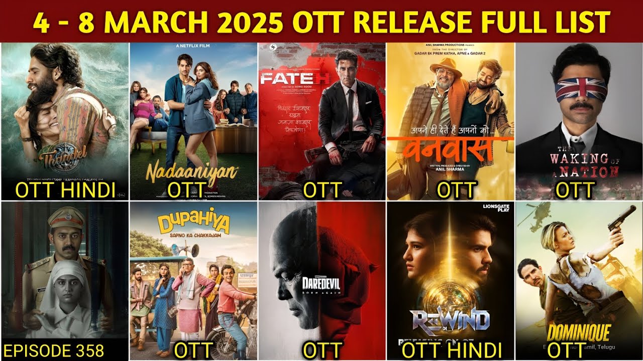 This Week 4 - 8 March OTT Release Movies & Web Series | Fateh OTT ...