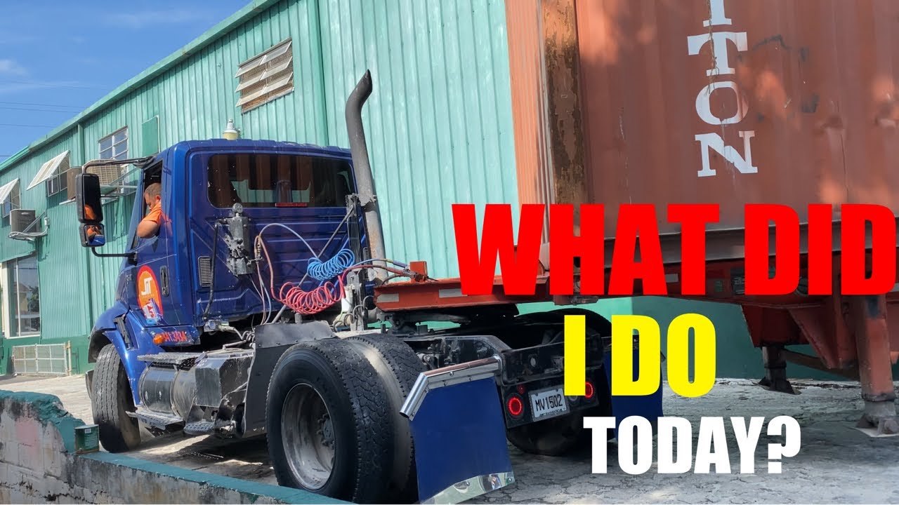 Backed a container into the side of a building!!!! By mistake - YouTube
