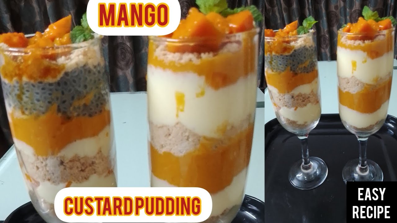 MANGO CUSTARD . मैंगो कस्टर्ड पुडींग,कुछ अलग तरीके से। only 6 ...