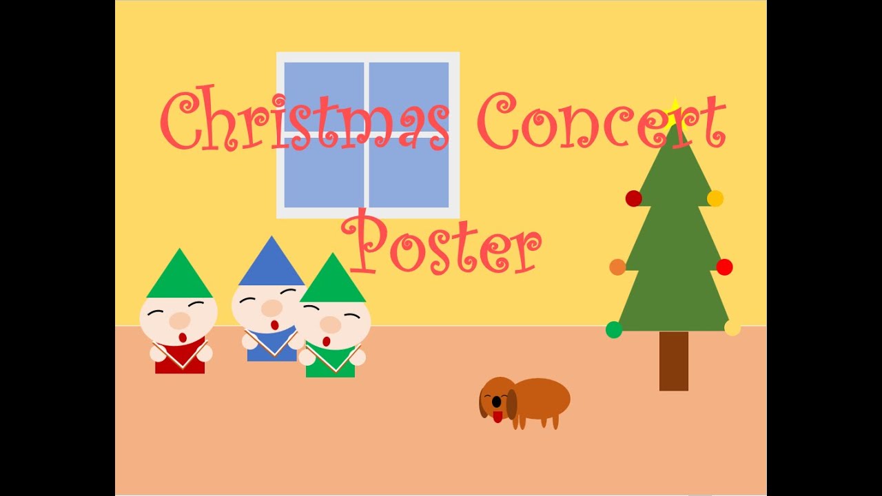 How to design a Christmas Concert poster in Microsoft Word - YouTube