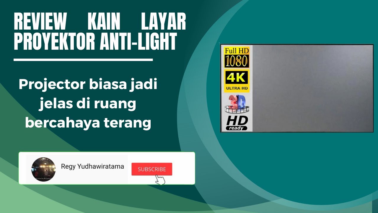 Review Kain Layar Proyektor Anti-light | Projector biasa jadi jelas di ...