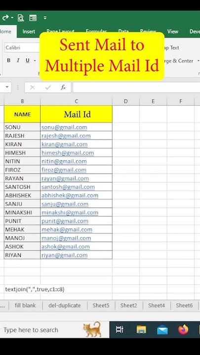 How To Send Bulk E Mail From Excel Shorts Excel Exceltips Exceltutorial 3191