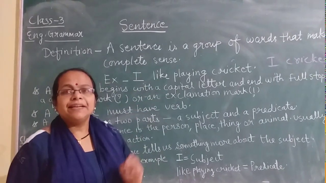 Class III English Grammar Sentence HD - YouTube