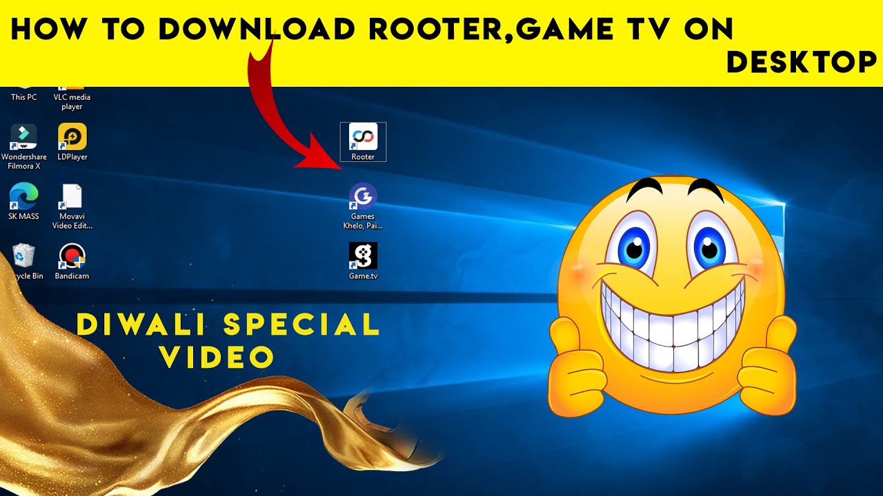How to download rooter, game TV, gamezoop apps on PC || Diwali special ...