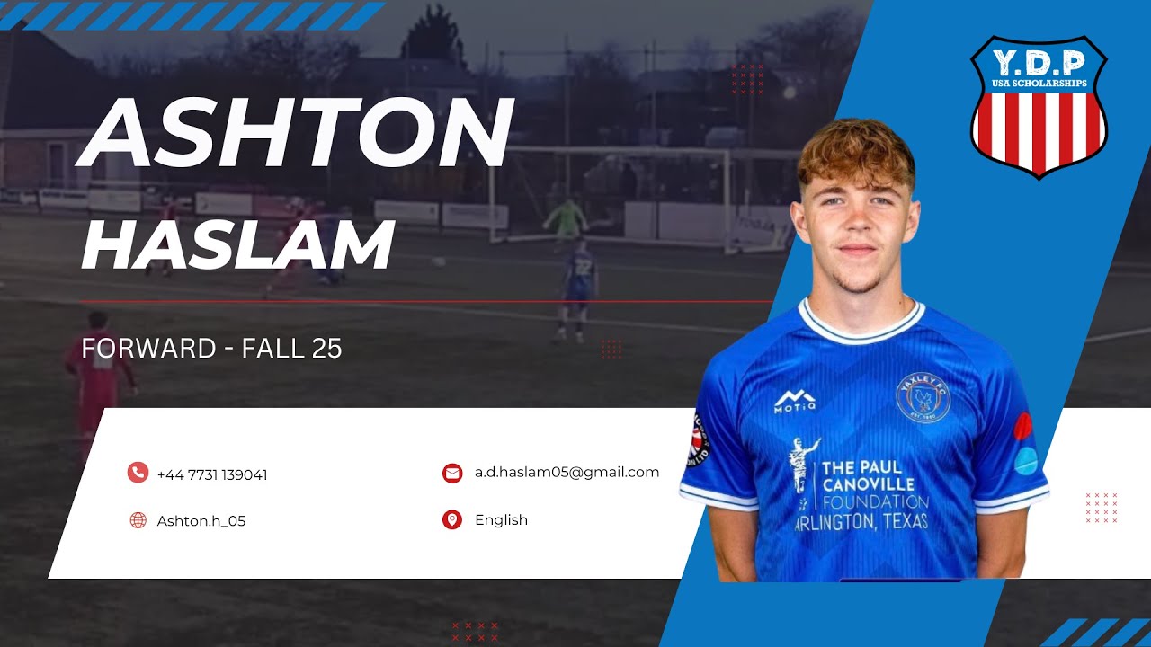 Ashton Haslam - Forward - Fall 25 - YouTube