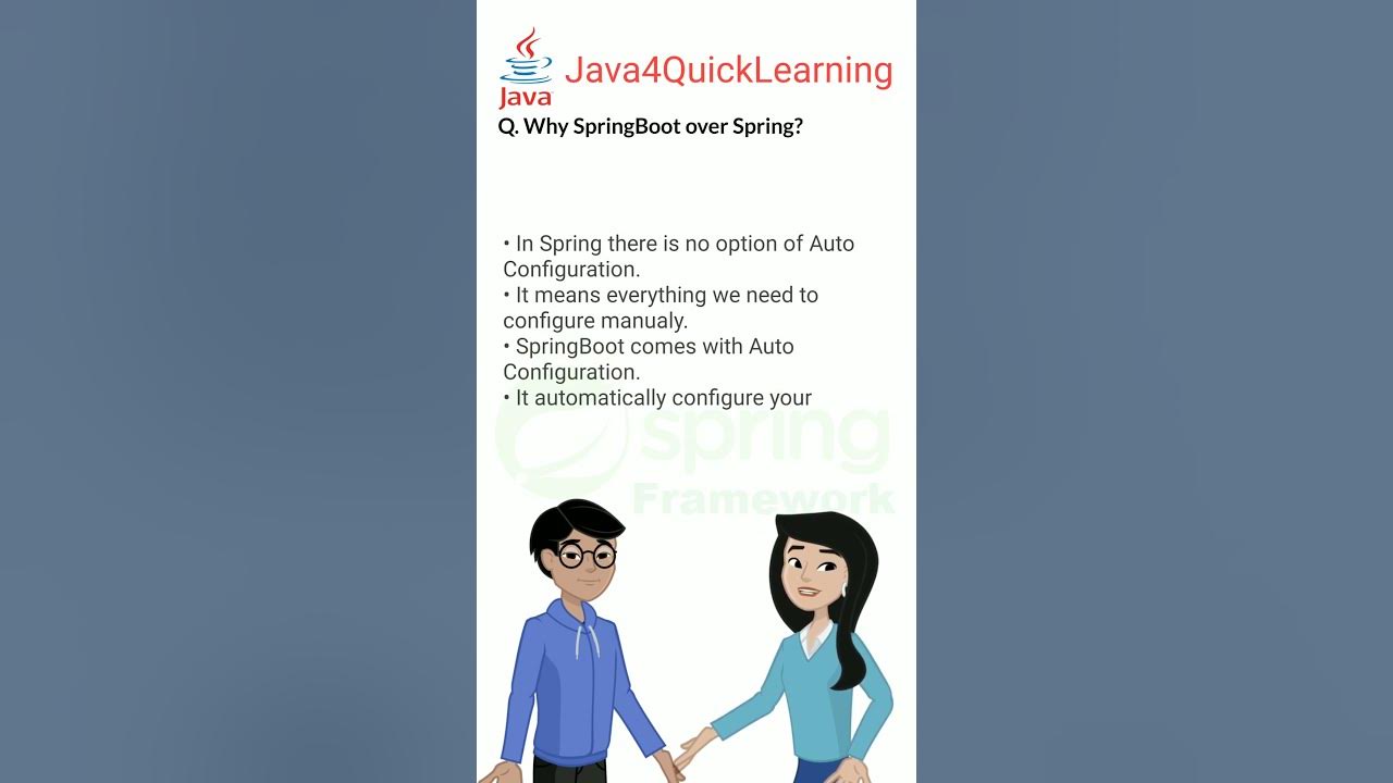 Why SpringBoot over Spring #spring #vs #springboot #java4quicklearning - YouTube