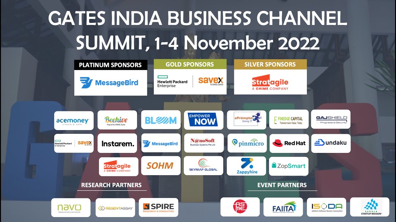 GATES India ICT Channel Summit 1-4 November 2022, Cochin. - YouTube