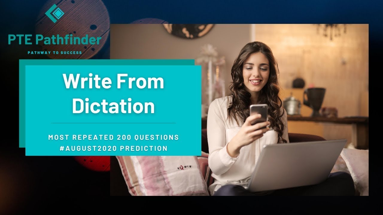 [August 2020] Write From Dictation - PTE Listening - YouTube