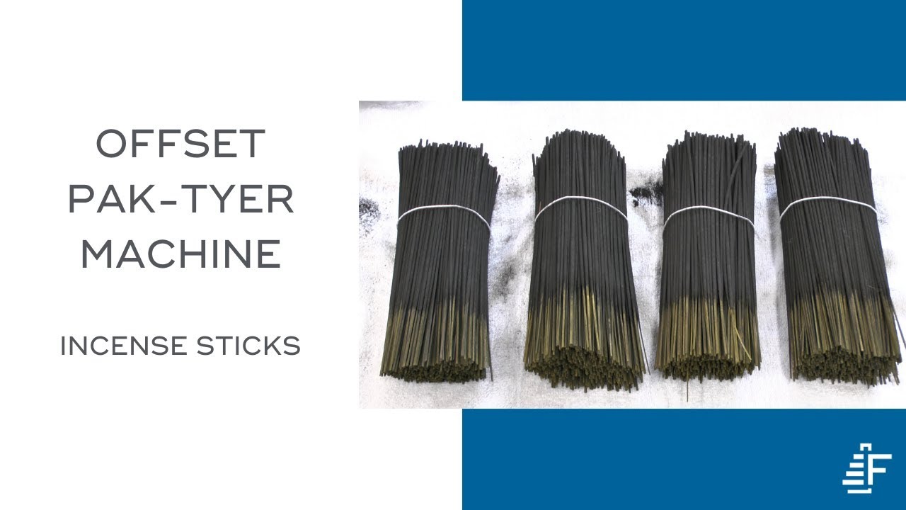 Incense Sticks Bundling Pak Tyer Offset Tying Machine - YouTube