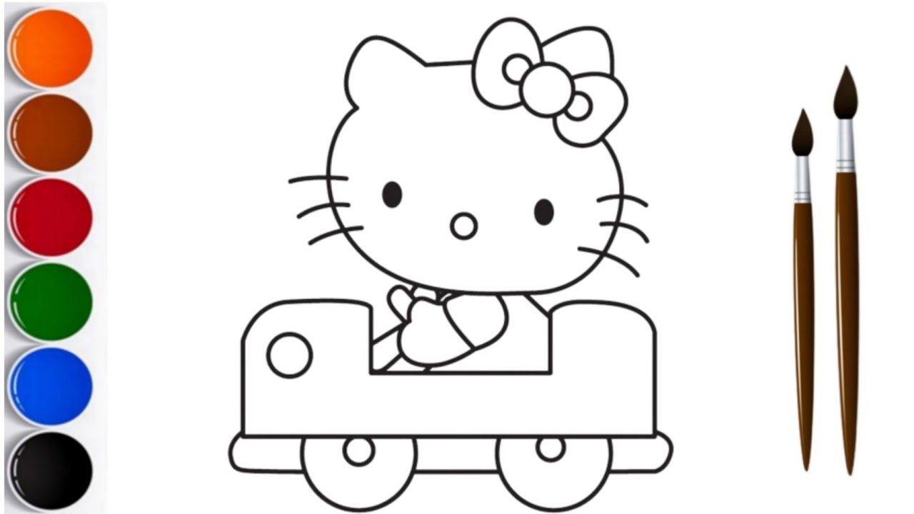 Kitty Drawing,painting and coloring for kids| Toddler| how to draw # ...