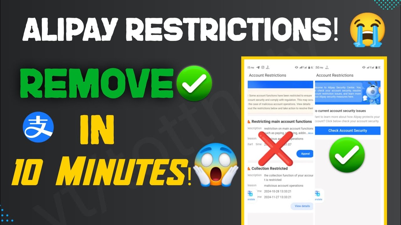 Alipay Account Restrictions Problem Solved Tutorial|Alipay Restrictions ...