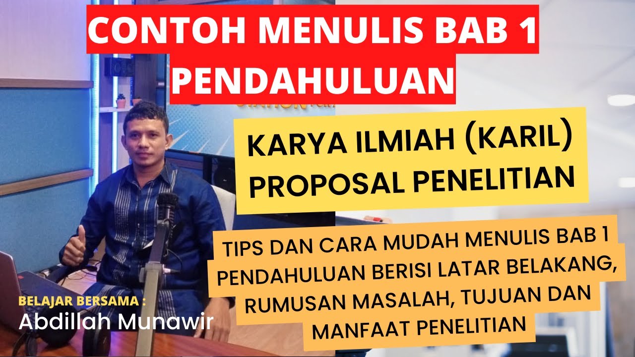 CONTOH MENULIS SKRIPSI - TESIS - DISERTASI: BAB 1 PENDAHULUAN PROPOSAL ...