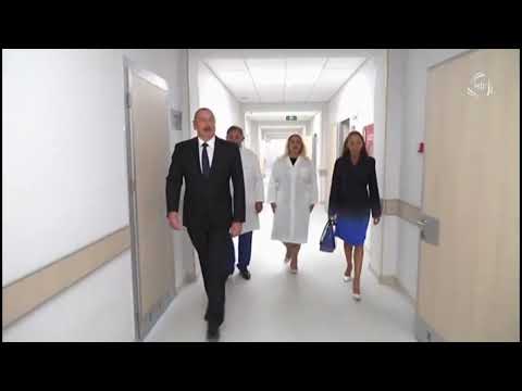 Prezident və Mehriban Əliyeva Bakıda 2 nömrəli doğum evində yaradılan şəraitlə tanış olublar