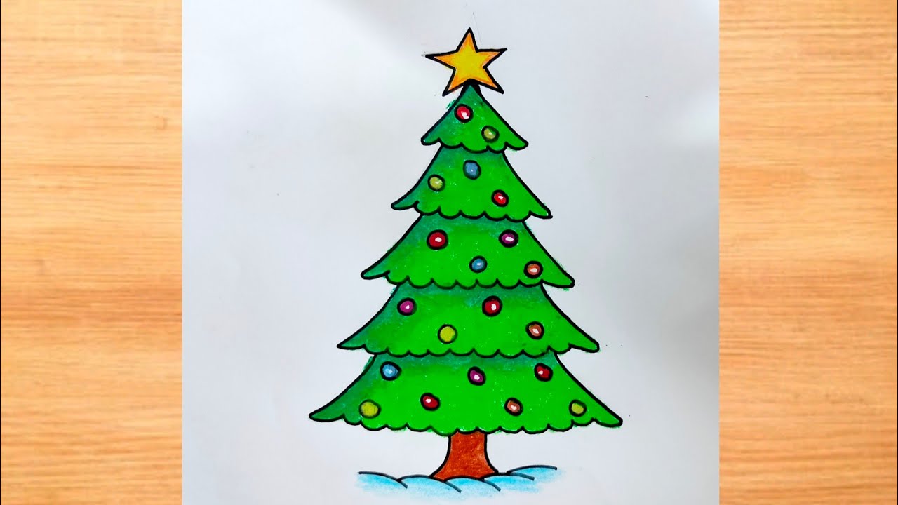 Christmas Tree Drawing|| How to Draw Christmas Tree|| Christmas Drawing ...