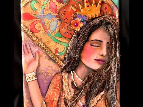 Mixed Media with Fibers - Finishing the Fiber Princess