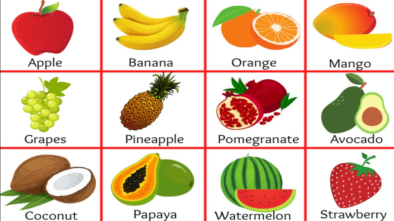 Nombres de frutas (English Class) - YouTube
