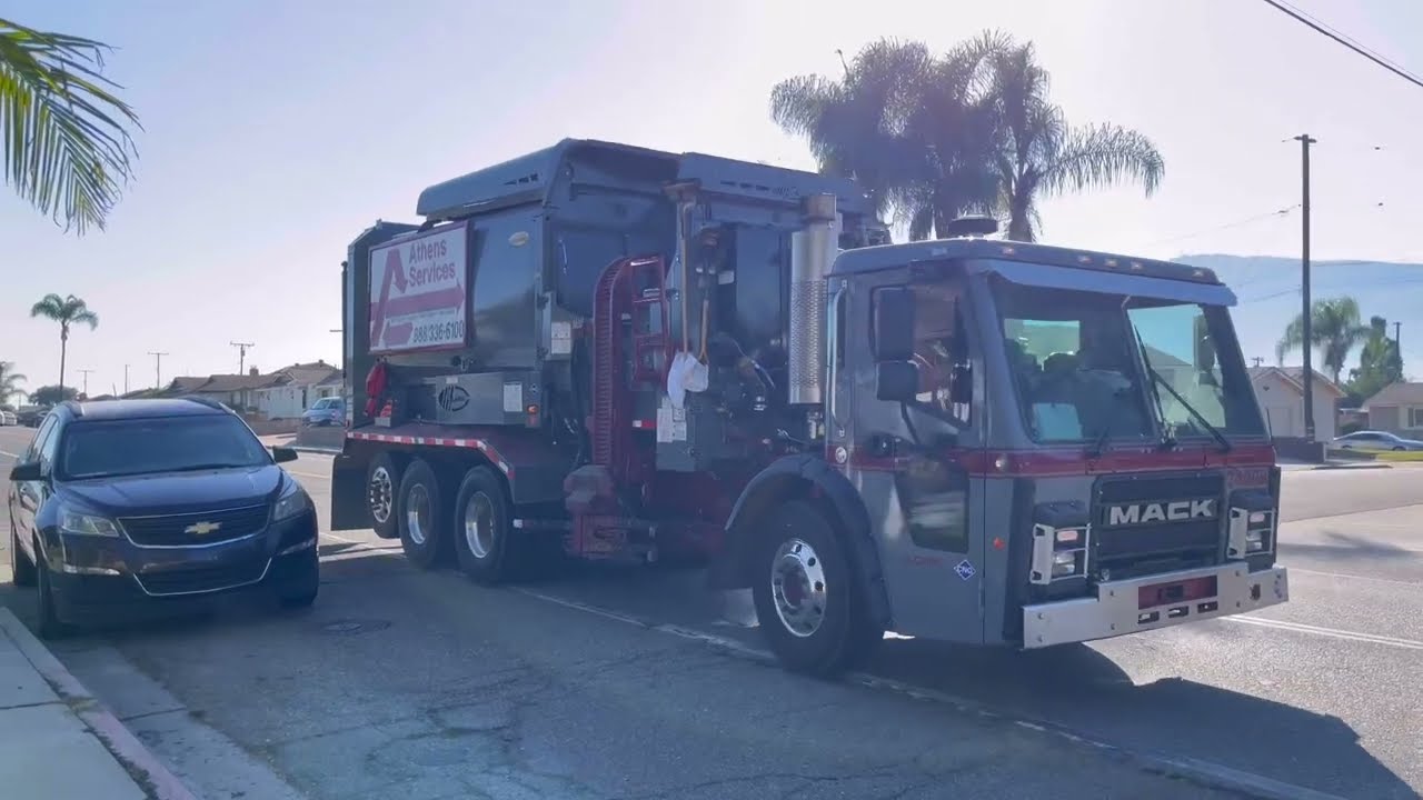 BRAND NEW Athens Services Mack Labrie Alleyhand trash truck in Santa ...