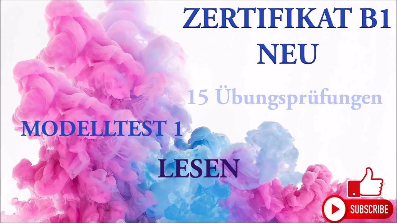 Goethe und Ösd Zertifikat B1 NEU - B1 Prüfung test–Lesen B1 ...