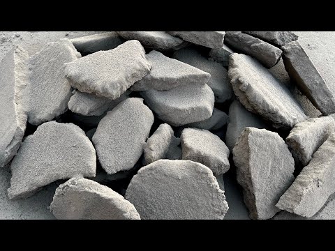 ASMR | New | Cement Ashes Dry Floor crumbling | Little bit hitting smashing 