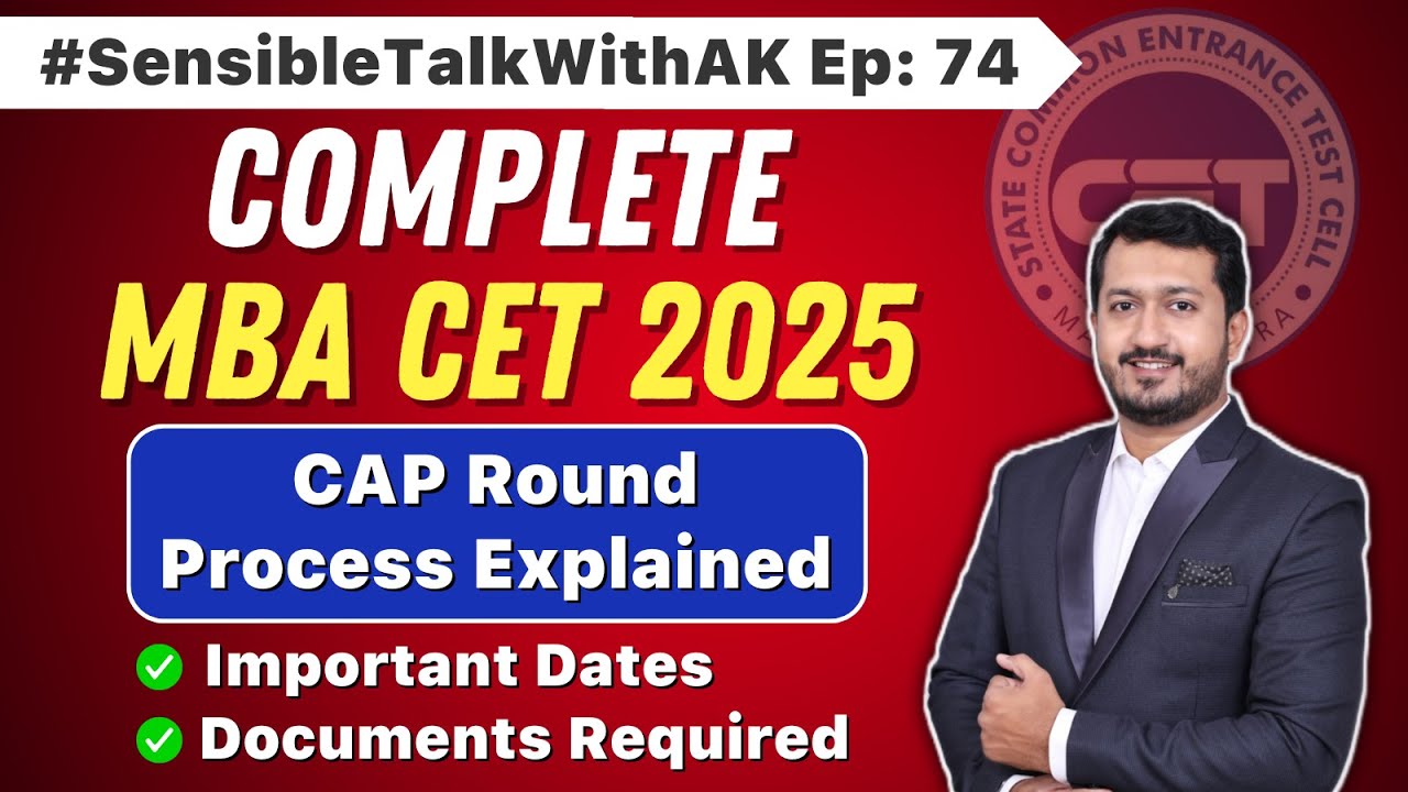 Complete MBA CET CAP Round Process Explained | Important Dates ...